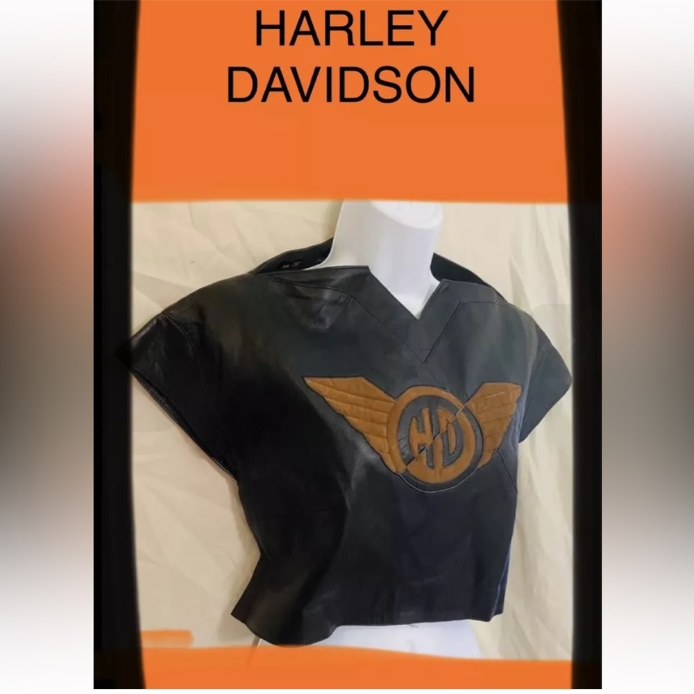 Harley Davidson Rare New Leather Bik/Suede Vintag Hd … - Gem